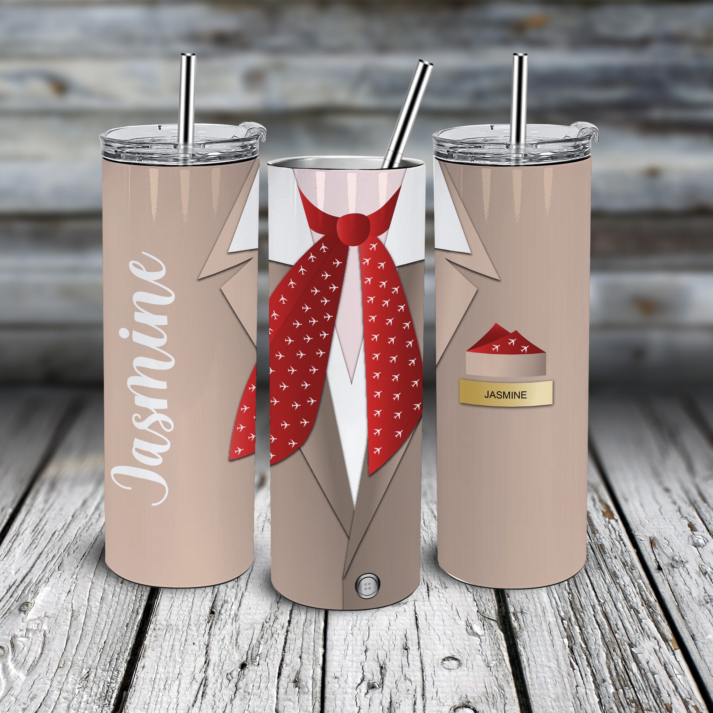 Personalized Flight Attendant Tumbler | Flight Attendant Graduation ...