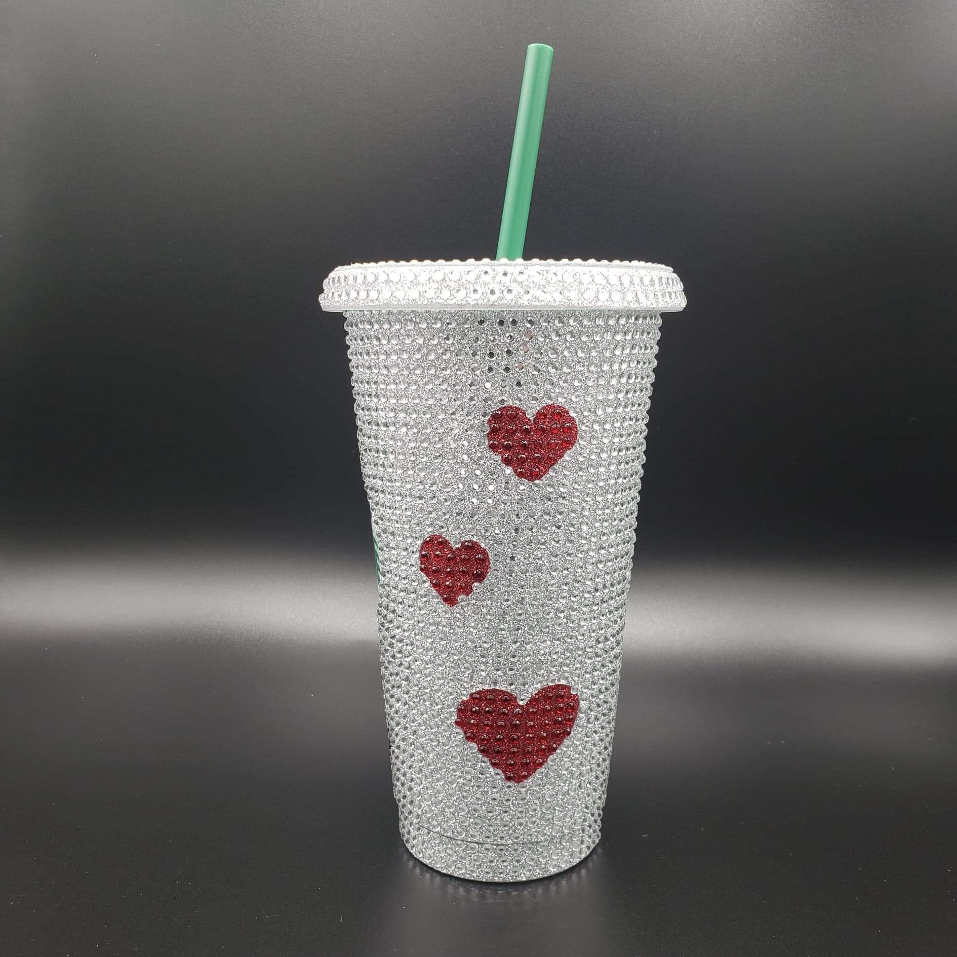 Bling Heart Starbucks Rhinestone Love Tumbler | Bling Tumbler | Bling ...