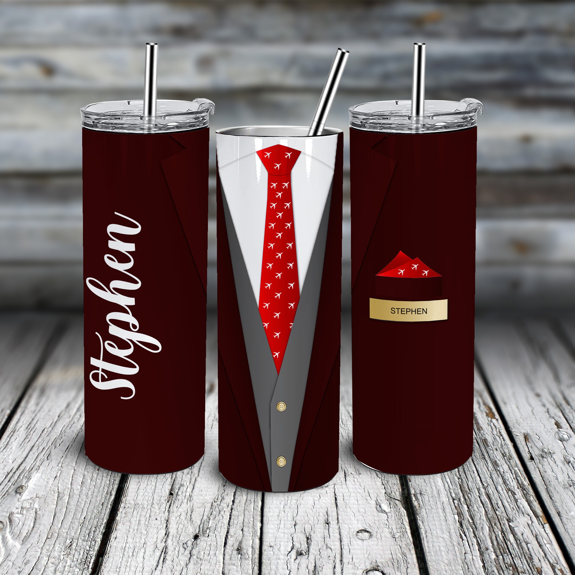 Personalized Flight Attendant Tumbler | Flight Attendant Graduation ...