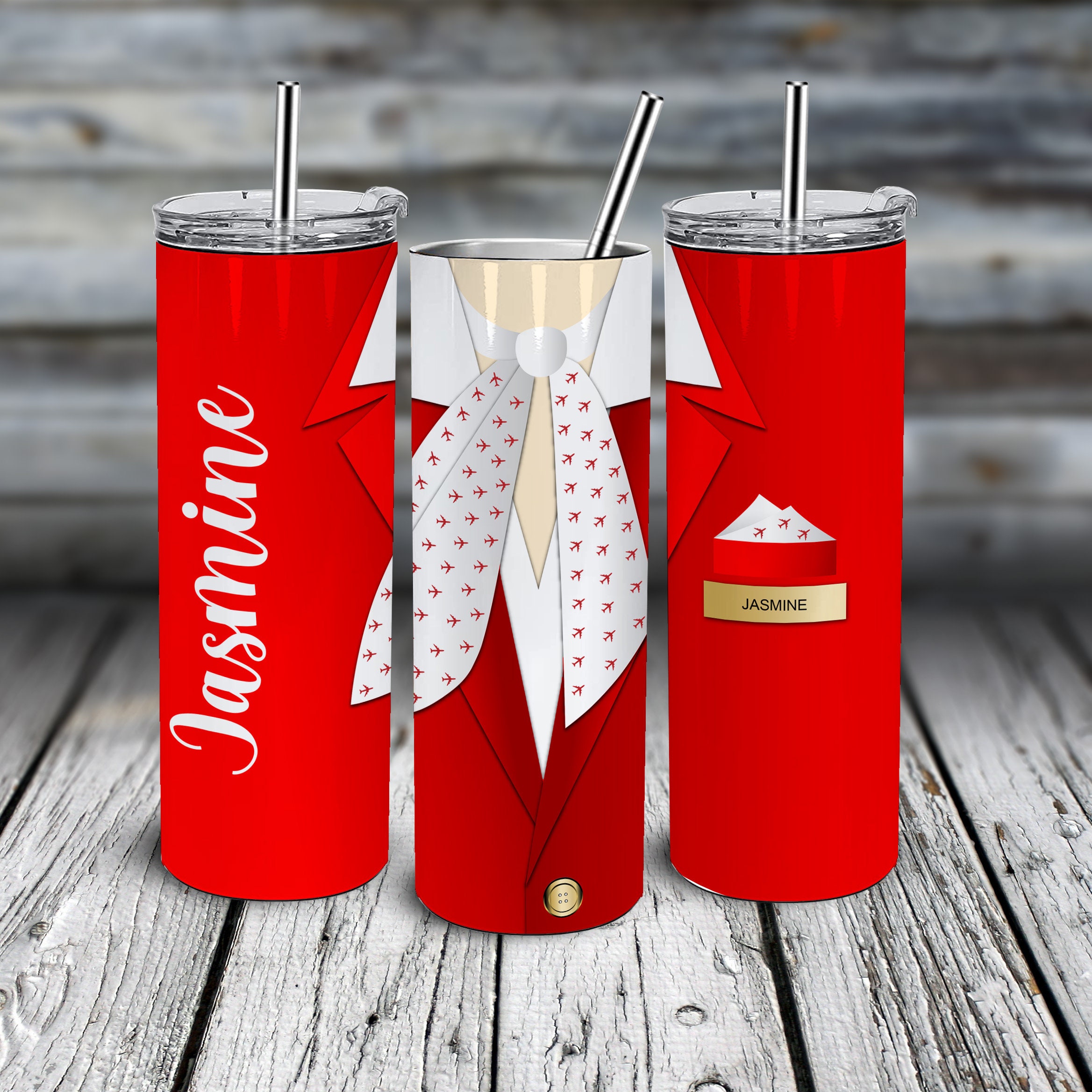 Personalized Flight Attendant Tumbler | Flight Attendant Graduation ...