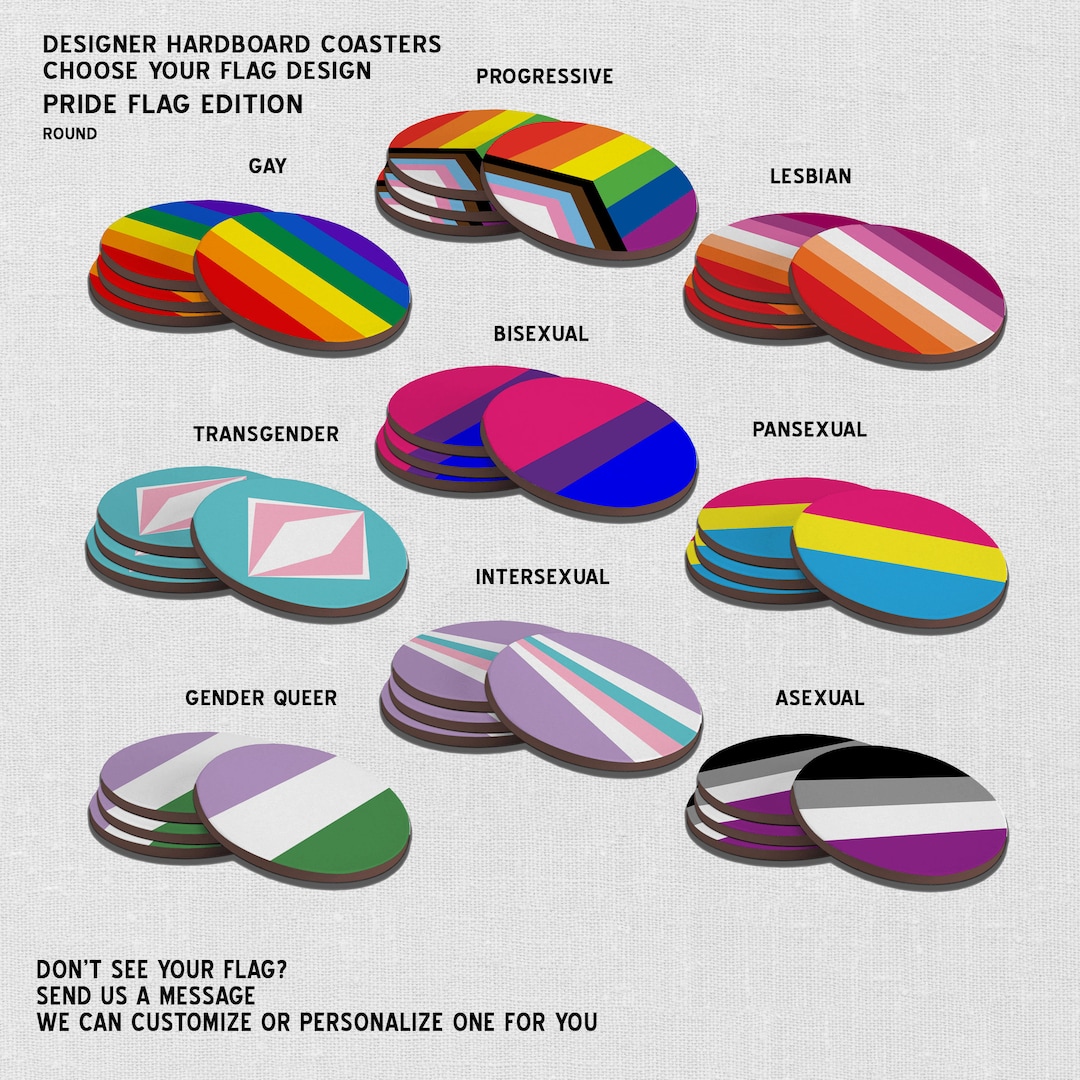 LGBTQ Pride Coasters | Rainbow Coasters | Gay Pride Coasters - Etsy