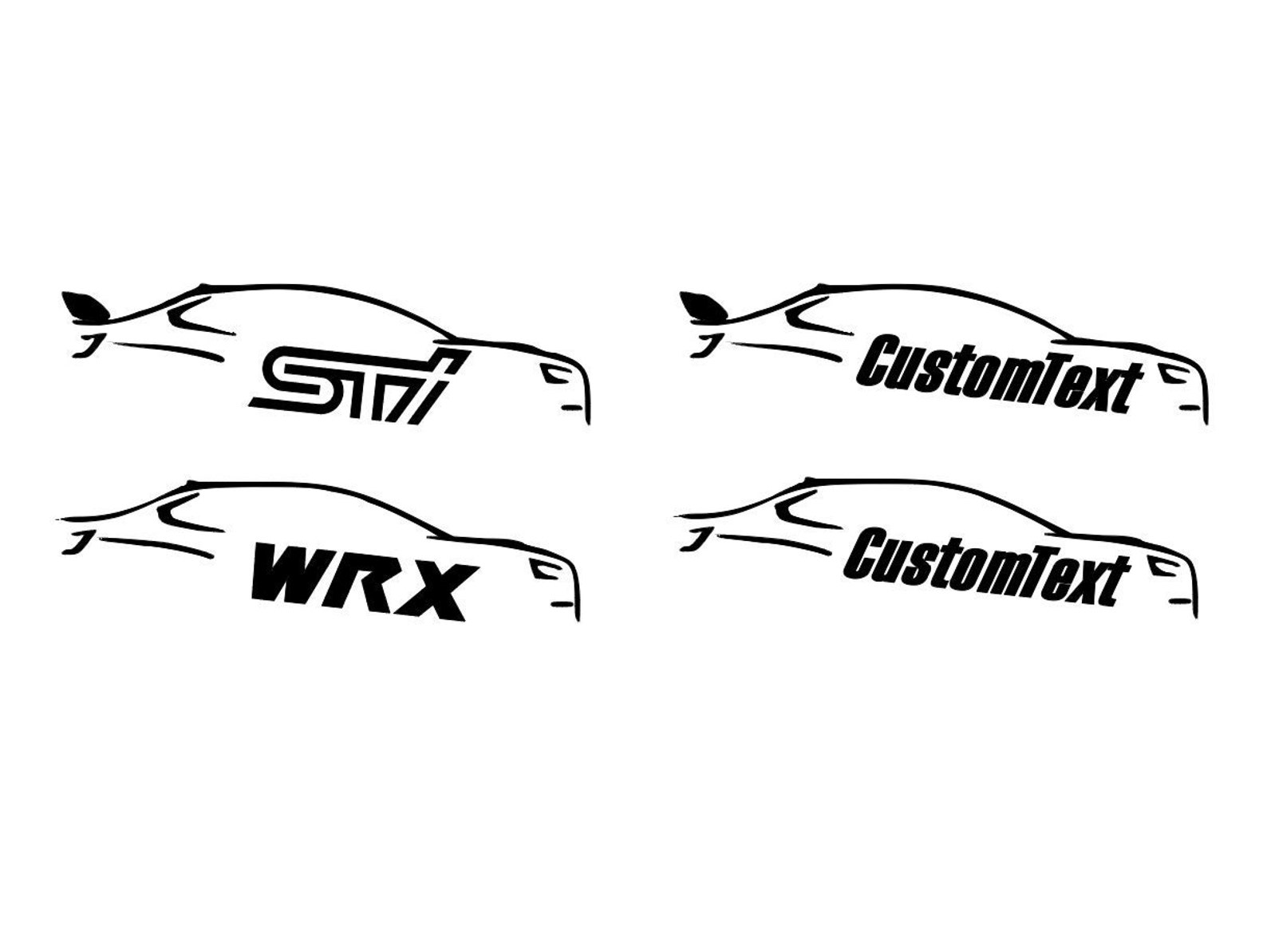Silhouette Decal for Subaru WRX/STI (custom Option Available) - Etsy