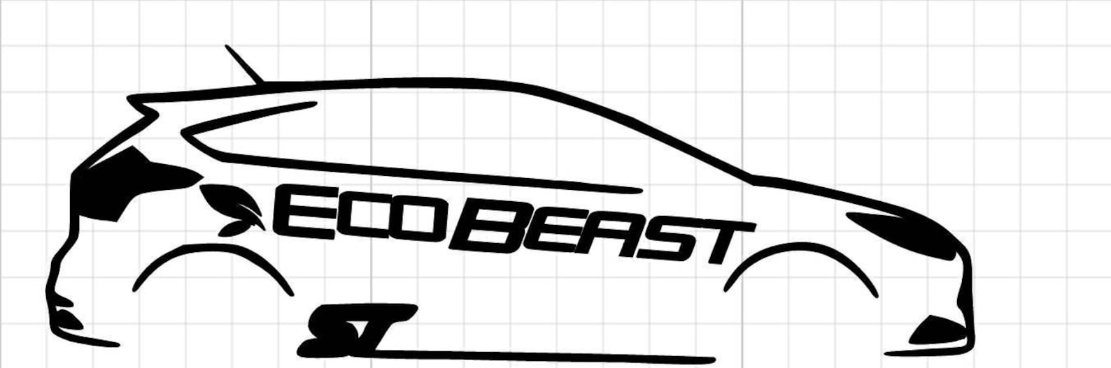 Ford Focus/fiesta ST Focus RS Silhouette Decal - Etsy
