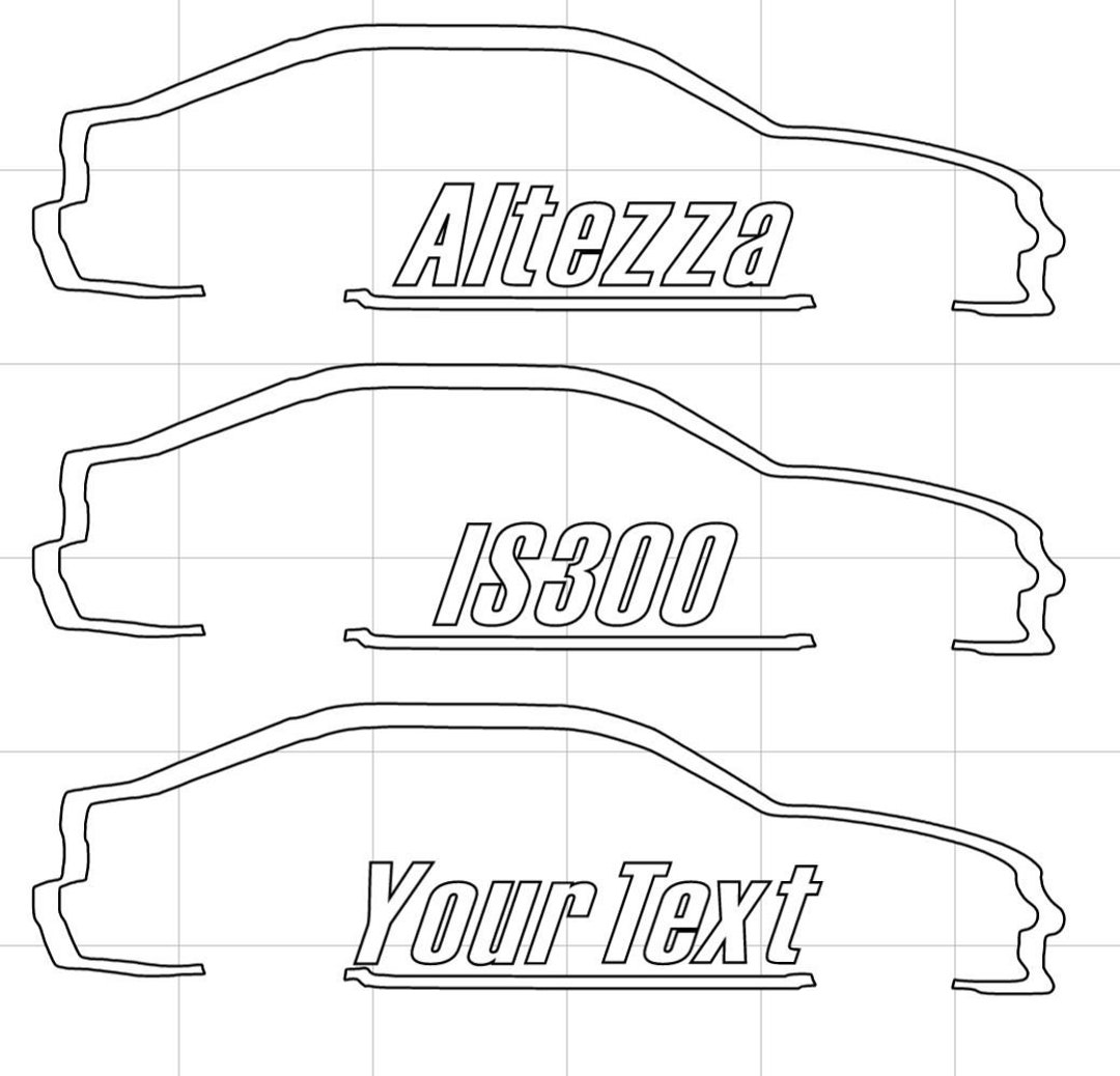 Decal for 1999-2005 Altezza/is300 Decal - Etsy