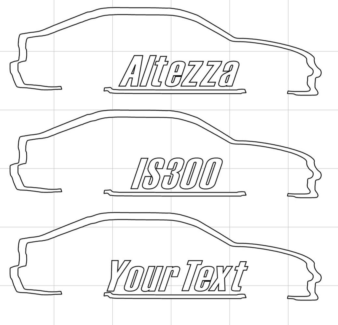 Decal for 1999-2005 Altezza/is300 Decal - Etsy