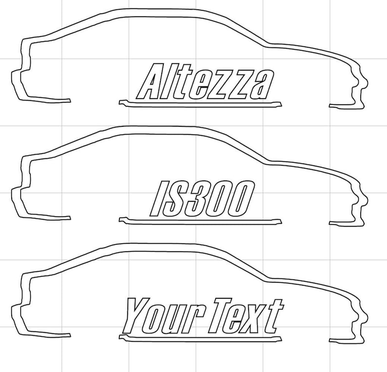 Decal for 1999-2005 Altezza/is300 Decal - Etsy