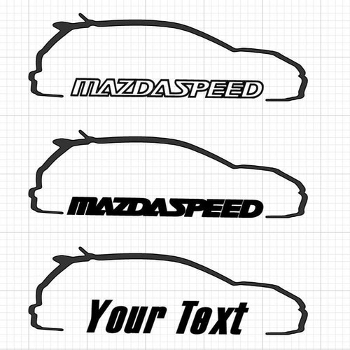 Mazdaspeed 3 Silhouette Decal - Etsy