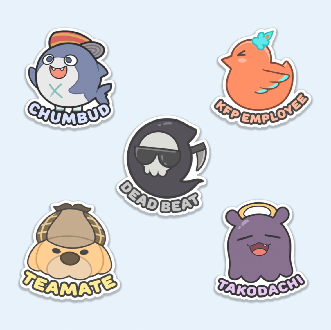 Hololive Mascot Stickers Hololive EN Fandom Vinyl Stickers | Etsy