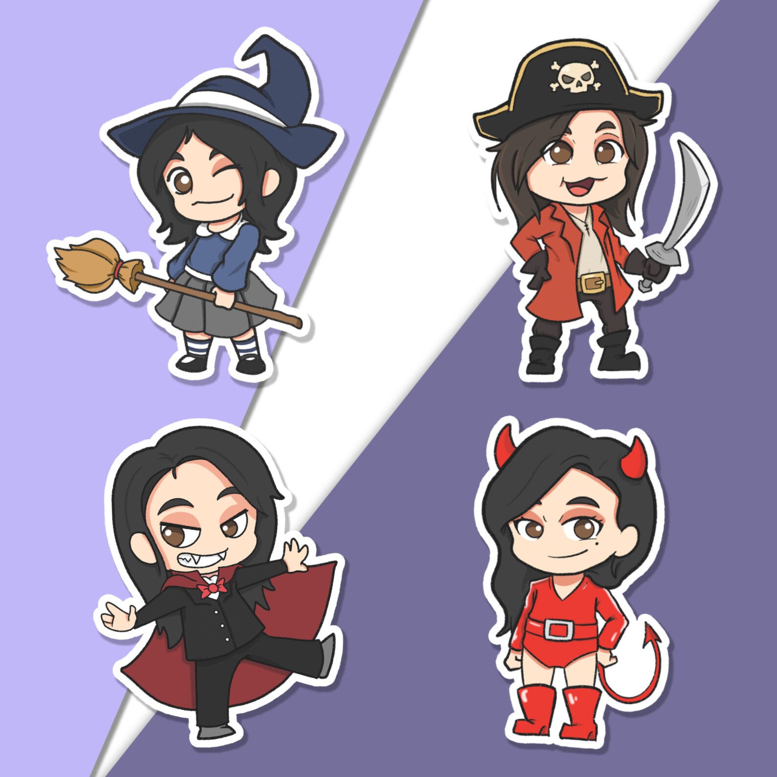 Mamamoo Halloween Costumes Sticker Pack Mamamoo Sticker Pack | Etsy