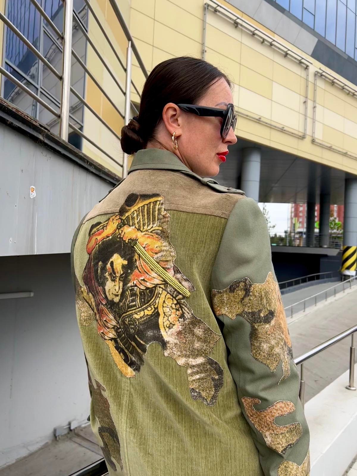 Military Swing Coat , Ukrainian Coat, Handmade Long Casual Camouflage ...