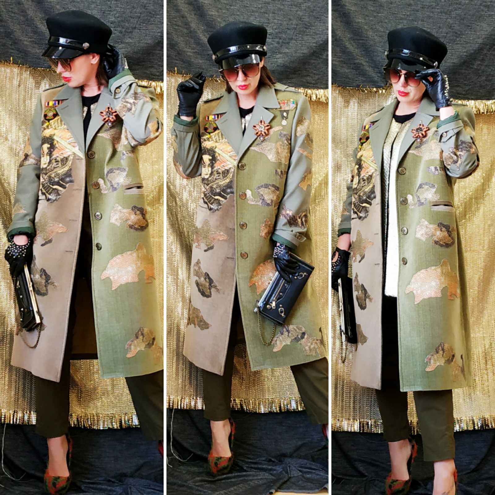 Military Swing Coat , Ukrainian Coat, Handmade Long Casual Camouflage ...