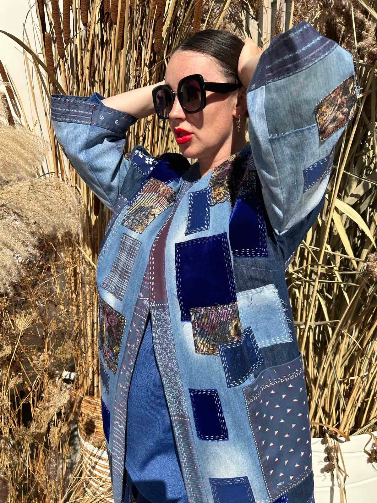 Japanese Kimono Boho Robe , Patchwork Summer Kimono Patched Jaket ...