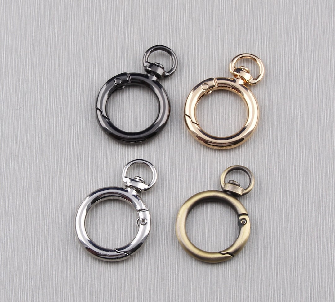 ID 19mm Swivel Spring Gate Ring, Push Gate Snap Hook, Purse Clasp, Key ...