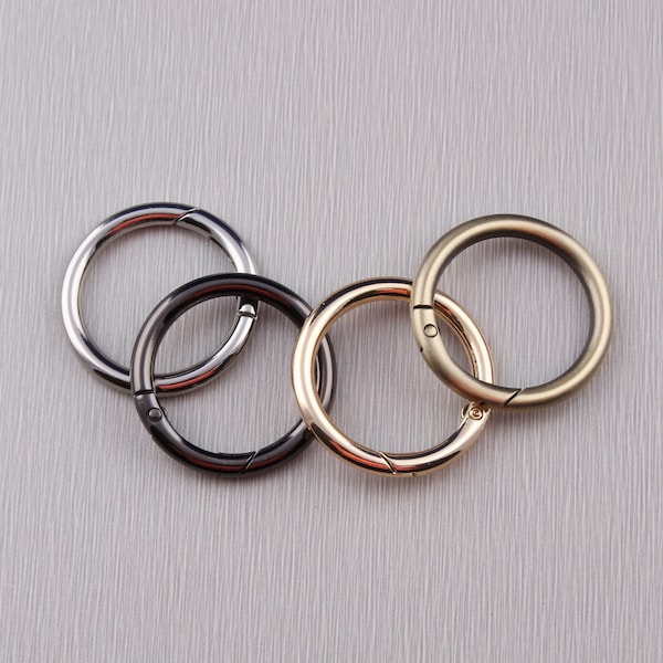 10 PCS Flat Split Key Ringsolid Brassbrass Connectors Copper Split Ring ...