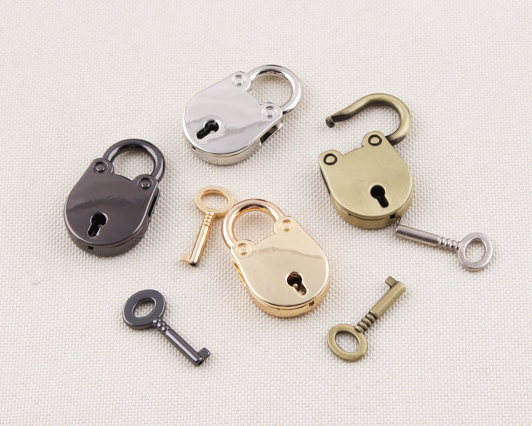 Vintage Style Look Padlock,small Gold Key Lock,luggage Lock,small ...