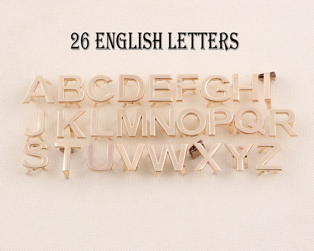 26 English Letter Tags,metal Bag Label,handmade Label,metal Label,purse ...
