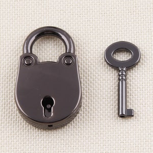 Vintage Style Look Padlock,small Gold Key Lock,luggage Lock,small ...