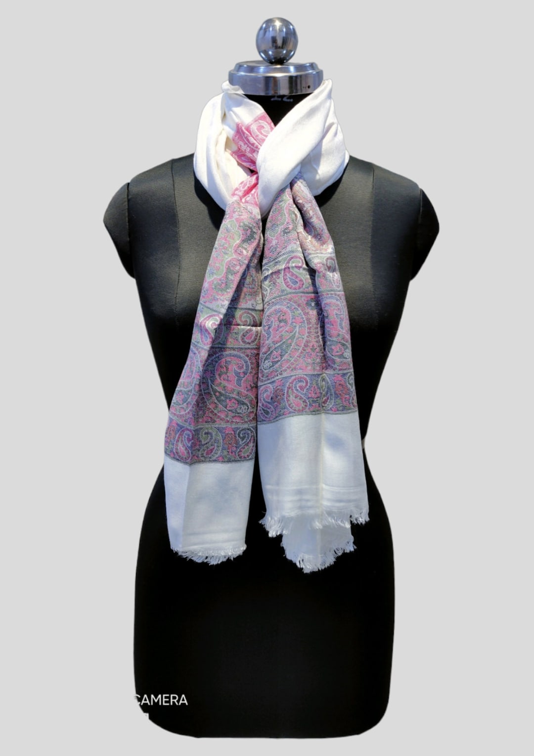 Kashmiri Jacquard Jamawar Design Pashmina Wool Shawl, All Seasons Wrap ...