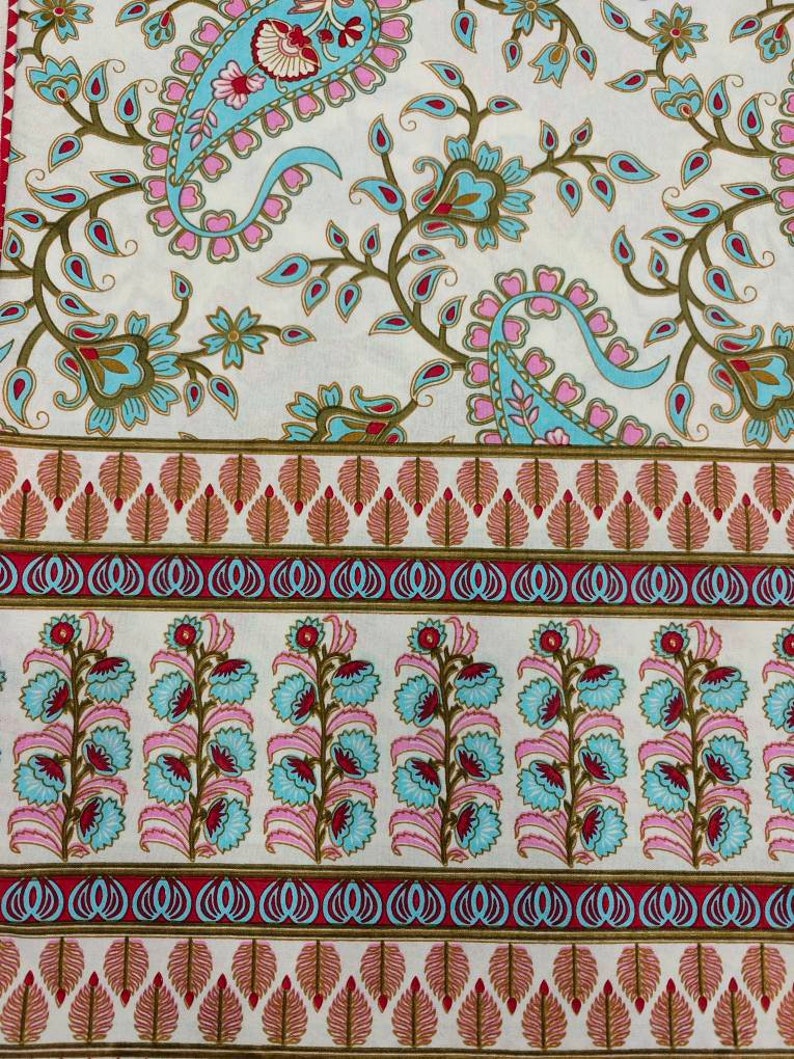 Paisley Hand Block Print Cotton Duvet Cover With Pillow Covers - Etsy