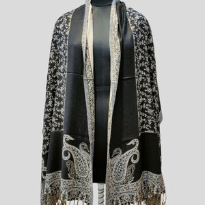 Kashmiri Jacquard Jamawar Design Viscose Shawl, All Seasons Wrap - Etsy ...
