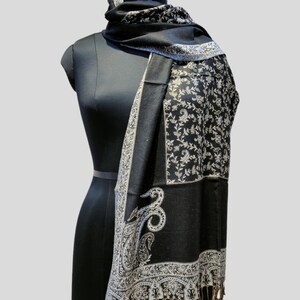 Kashmiri Jacquard Jamawar Design Viscose Shawl, All Seasons Wrap - Etsy ...