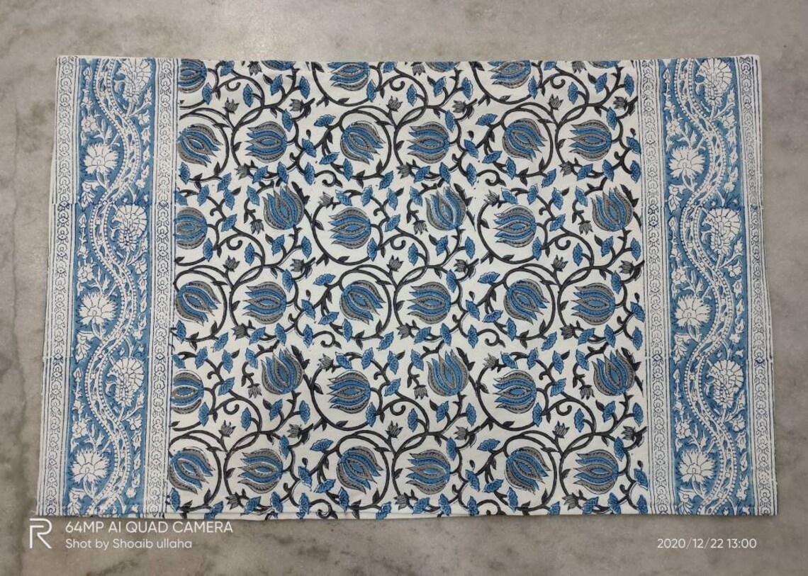 Indian handmade block print cotton duvet cover | Etsy