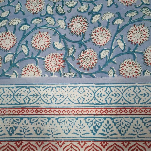 Hand Block Print Duvet Cover on Organic Cotton King Double - Etsy