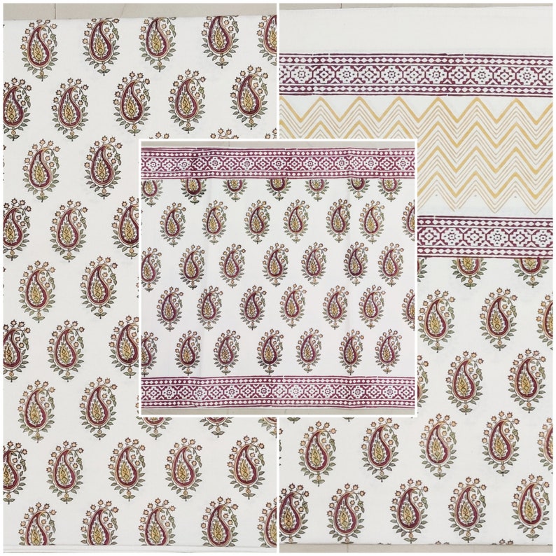 Indian Handmade Block Print Cotton Duvet Cover | Etsy