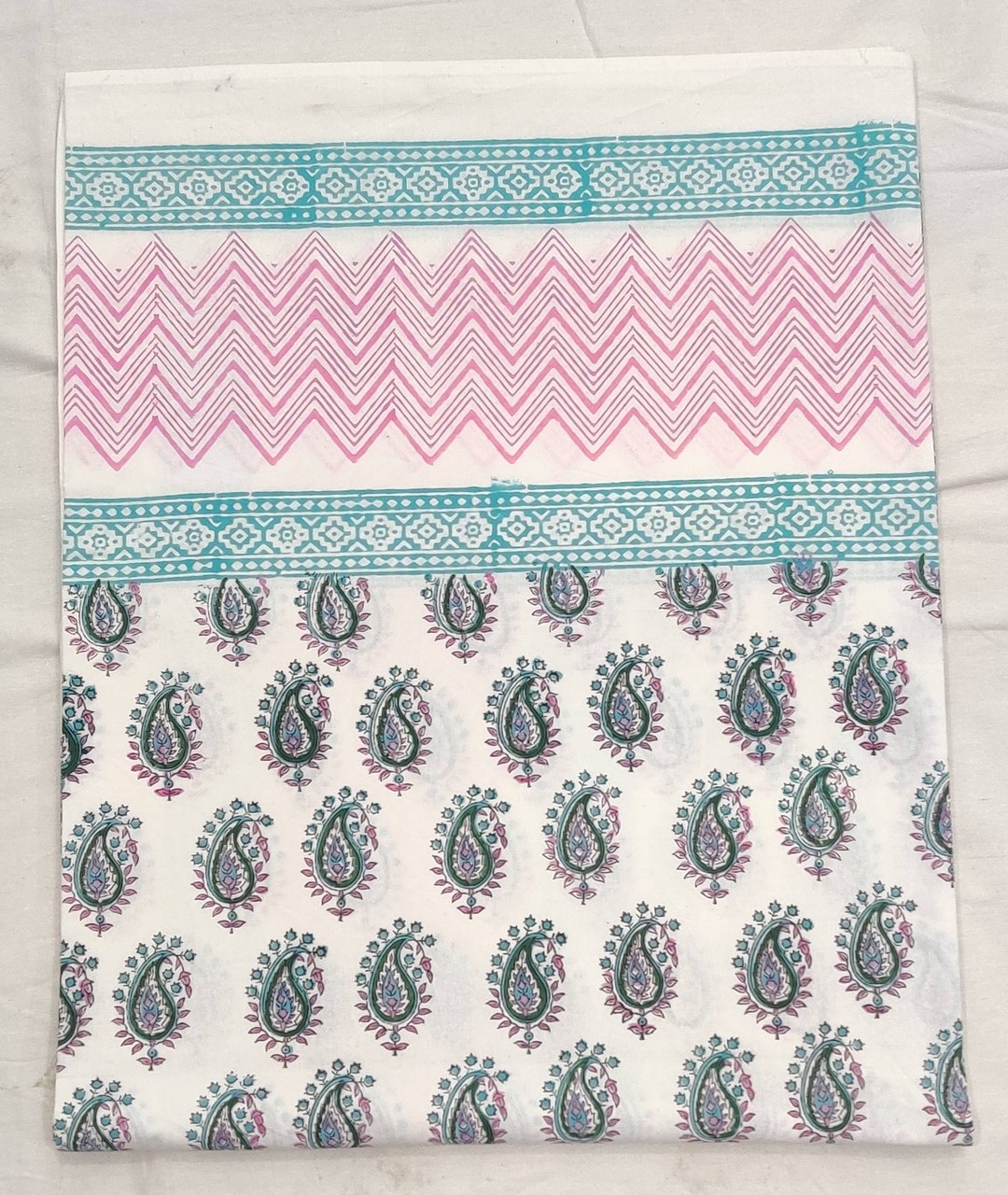 Hand Block-printed Bed Sheet With Fitting Pillow Covers - Etsy