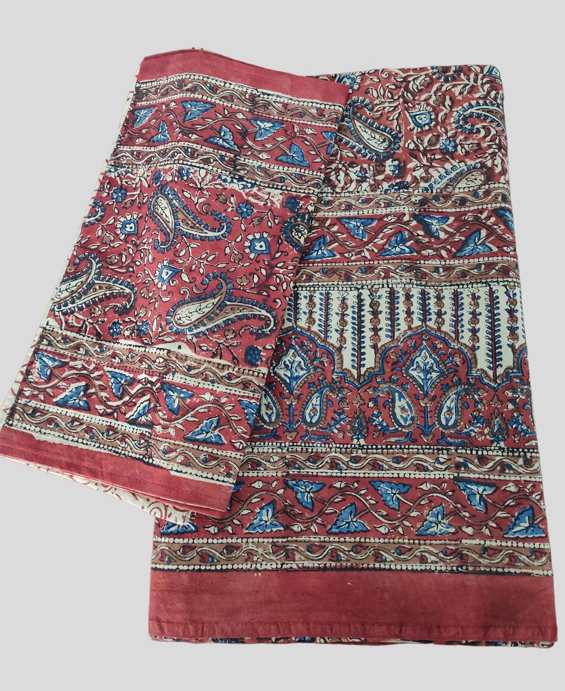 Hand Block-printed Bed Sheet With Fitting Pillow Covers - Etsy