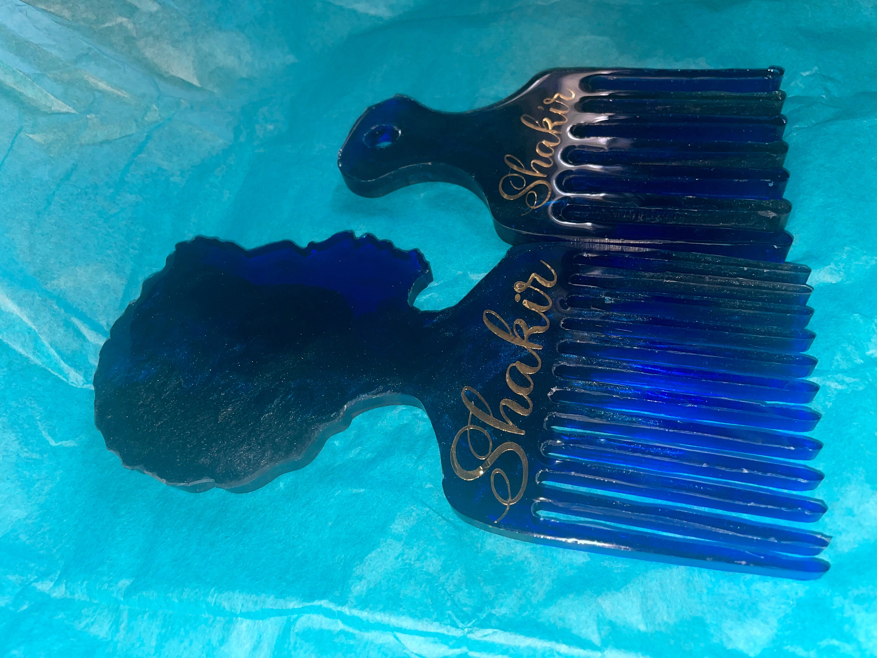 Male Afro Head Pick Set - Etsy