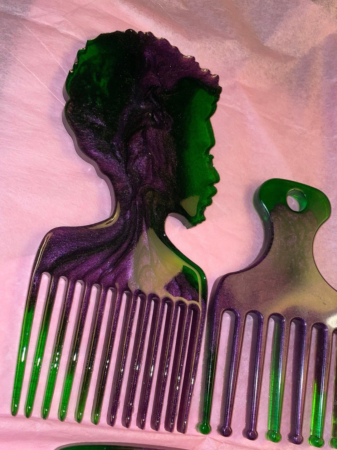 Male Afro Head Pick Set - Etsy