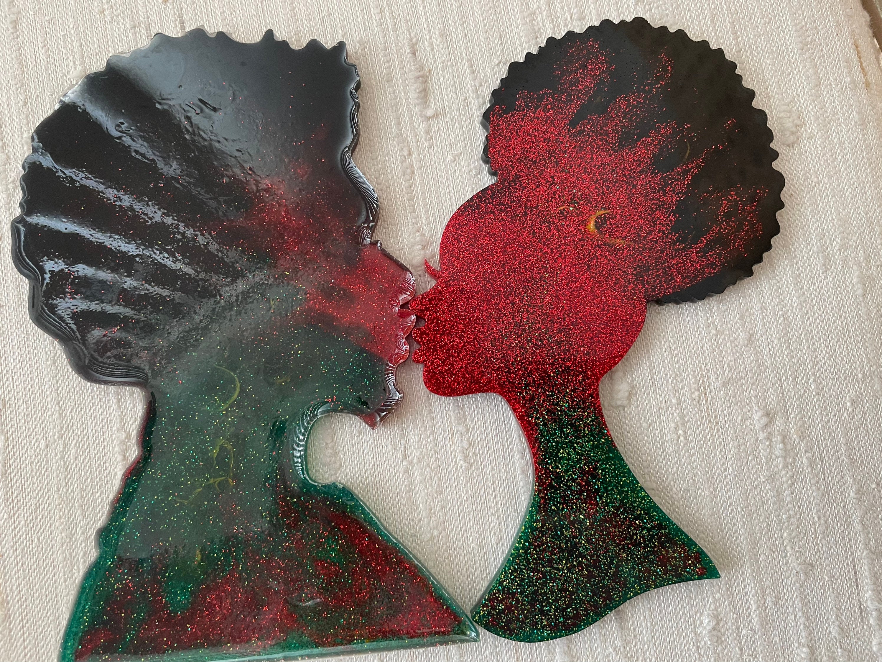 Afrocentric Couples Coasters Handmade - Etsy