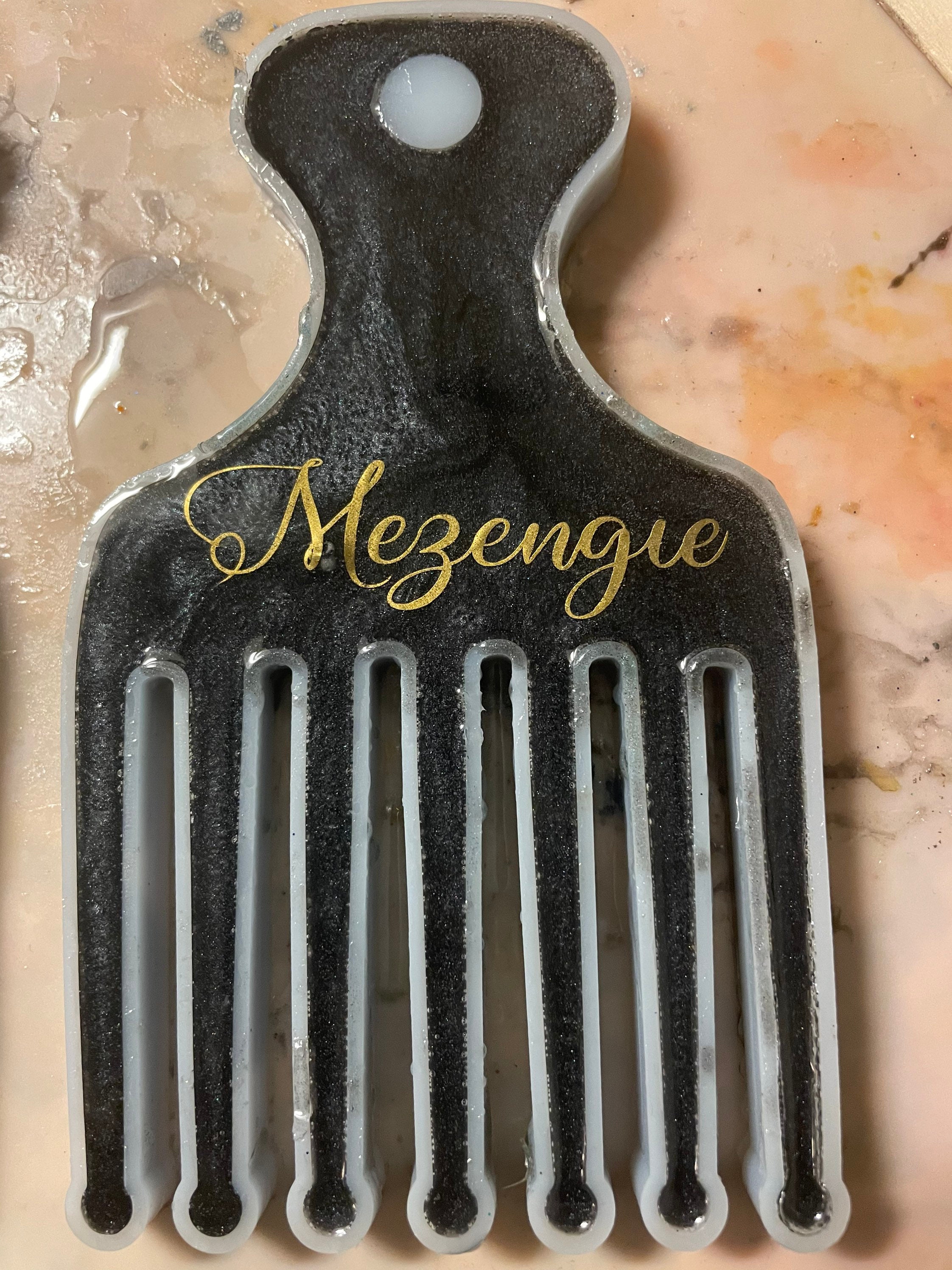 Male Afro Head Pick Set - Etsy