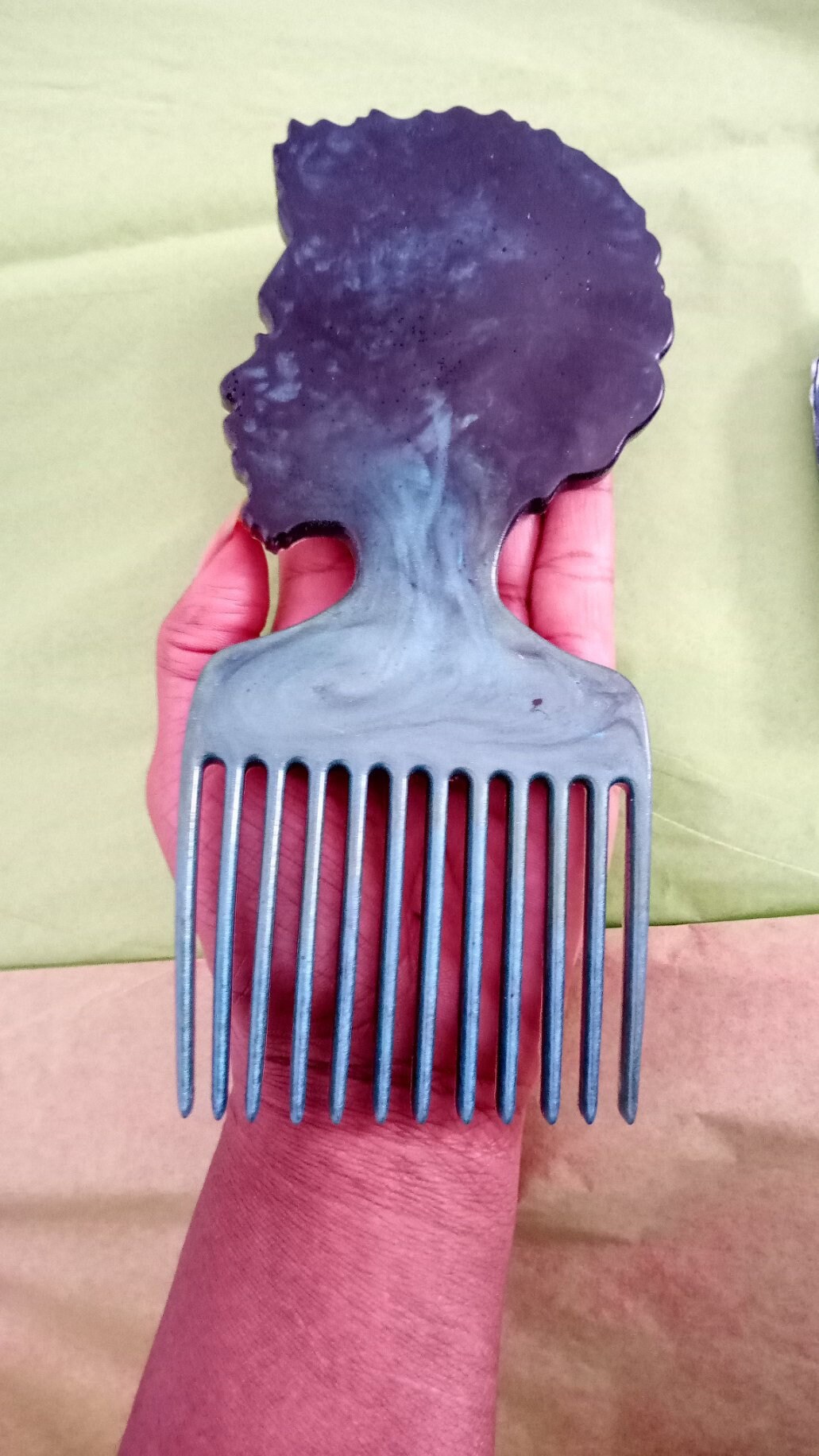 Male Afro Head Pick Set - Etsy
