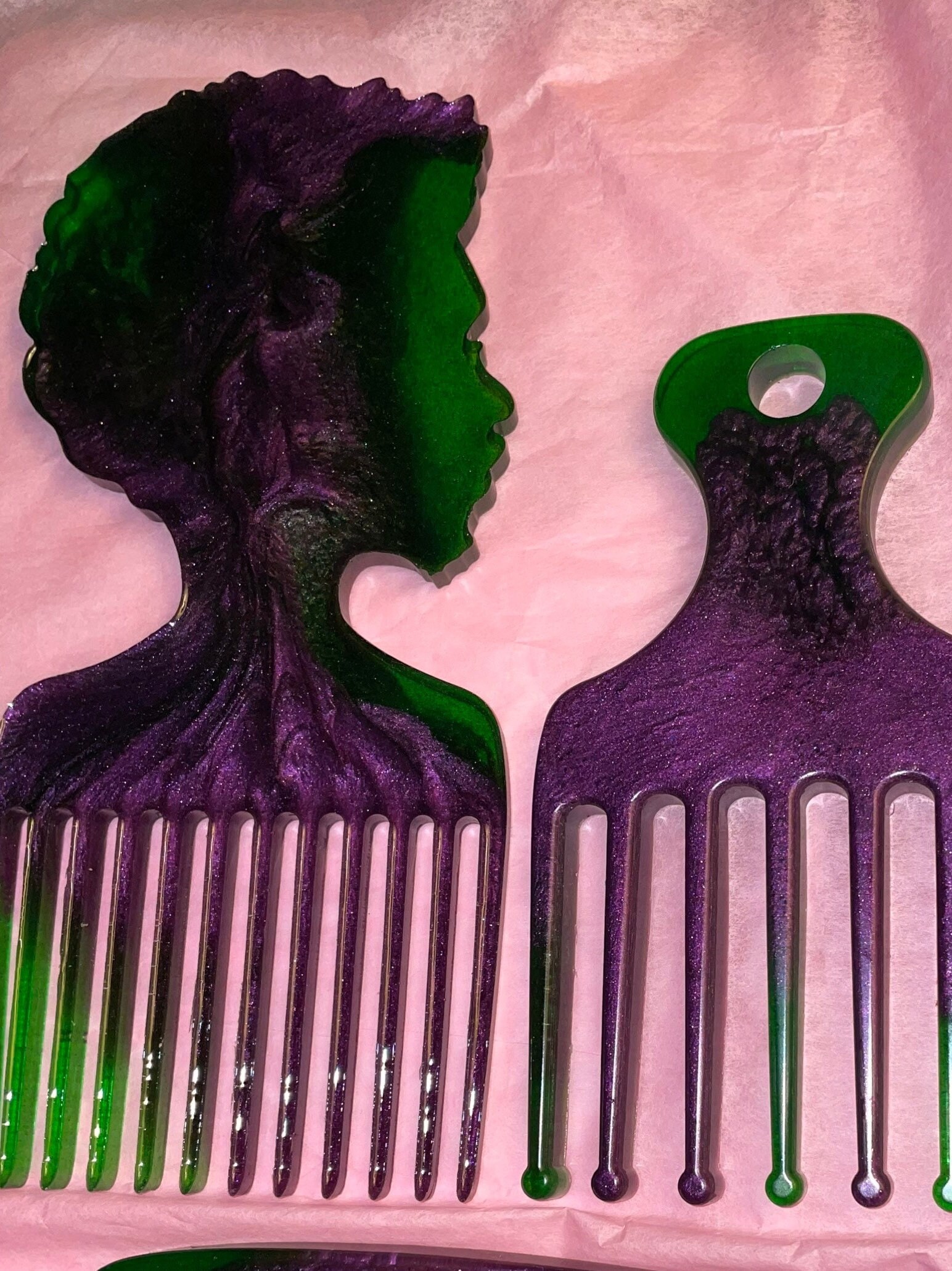 Male Afro Head Pick Set - Etsy