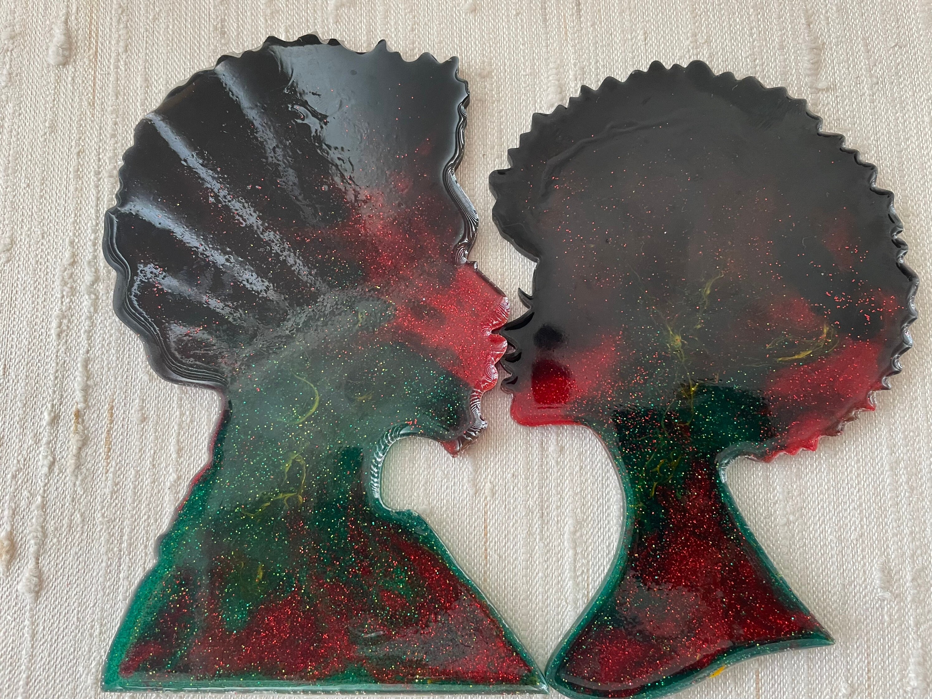 Afrocentric Couples Coasters Handmade - Etsy