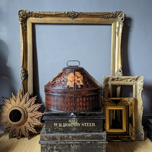 Beautiful Toleware Military Hat Box With Brass Hawkes and Co Maker's ...