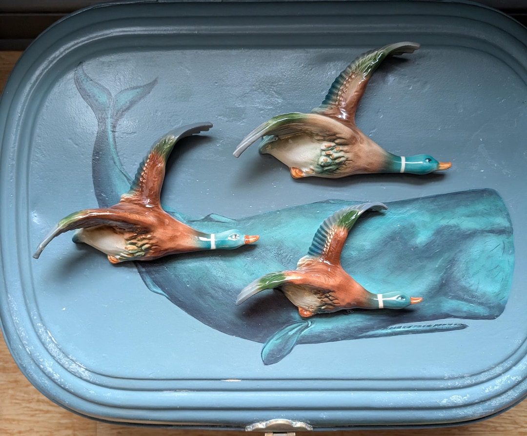 Gorgeous Vintage Wall Mounted Flying Ducks ~ Set of 3 - Etsy UK