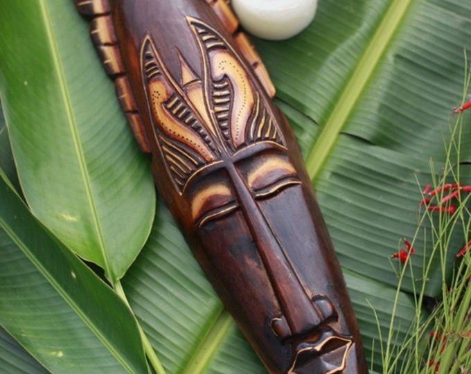 Wooden African Owl Mask for Wall 20 Inch DESIGN MASKS Wall Decor Hand ...