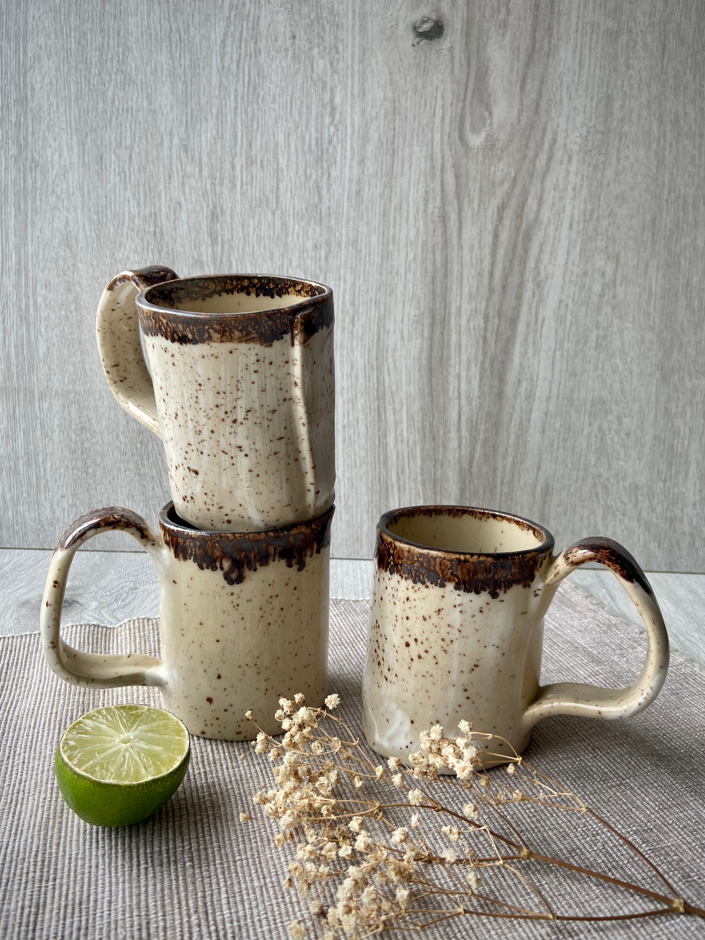 Rustic Ceramic Coffee Mug Cup Modern Sculpted Art | Etsy