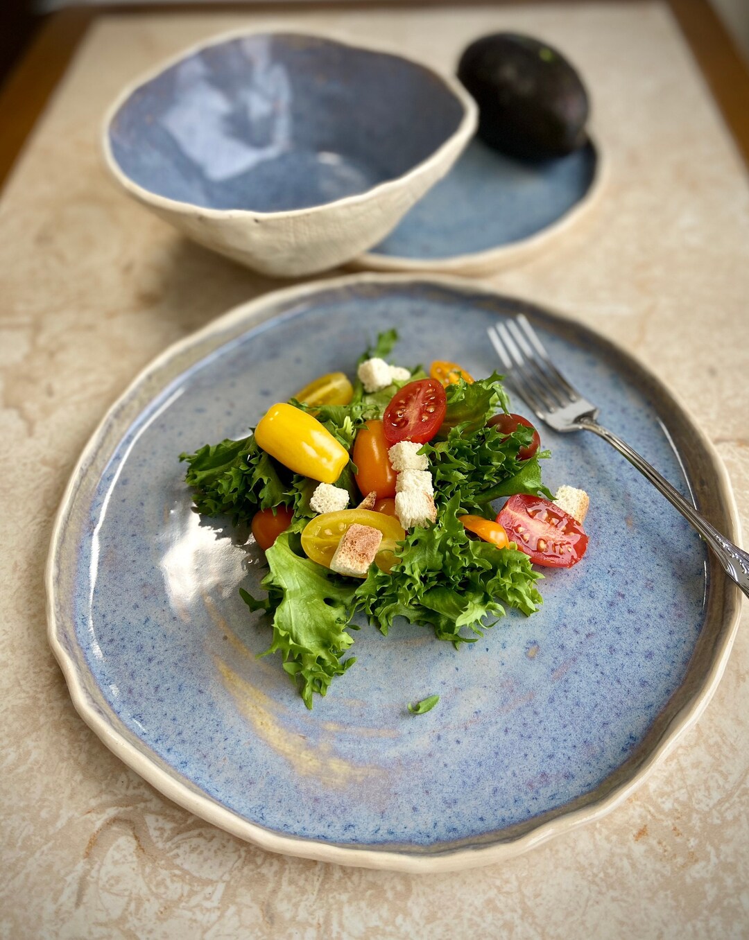 Modern Marine Dinnerware, Stoneware Dinner Snack Plates, Serving ...