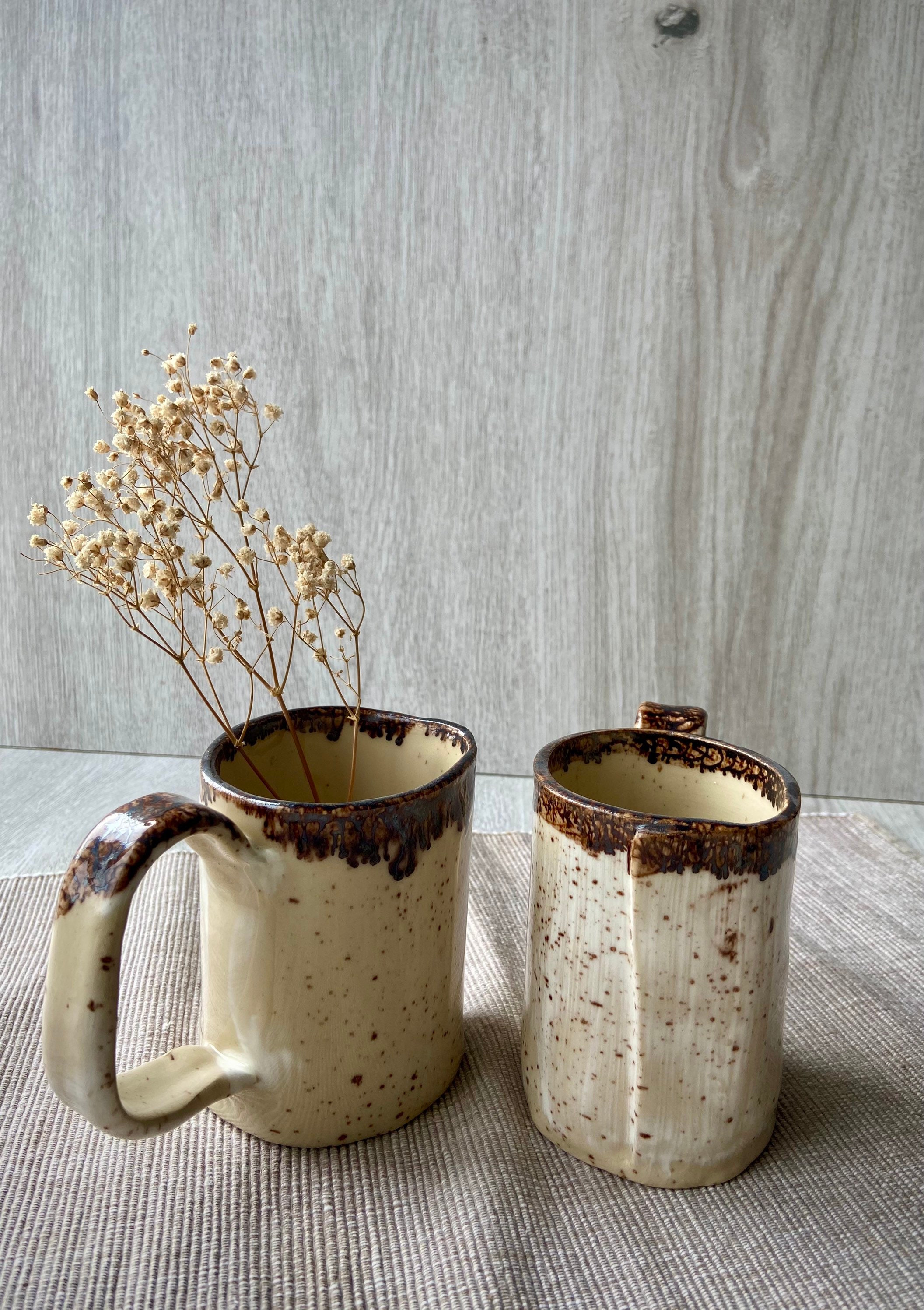 Rustic Ceramic Coffee Mug Cup Modern Sculpted Art - Etsy