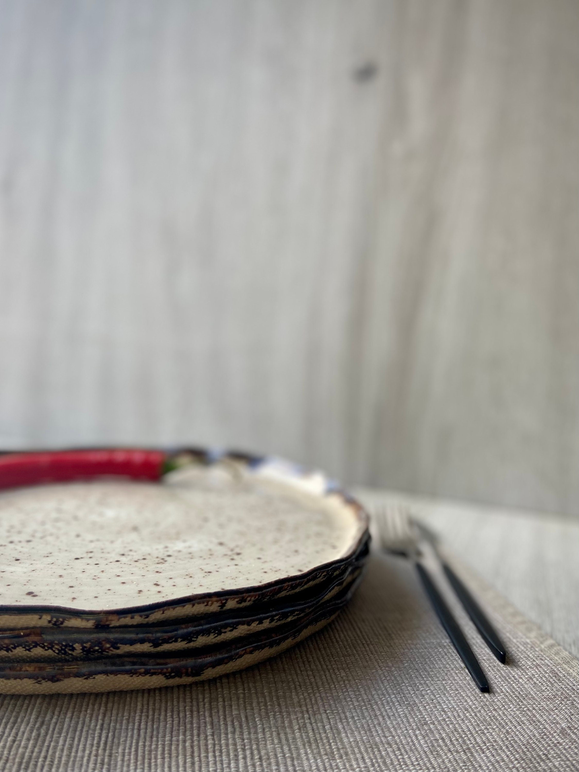 Rustic Large Serving Plate 12 Inch Natural Dinnerware Set - Etsy