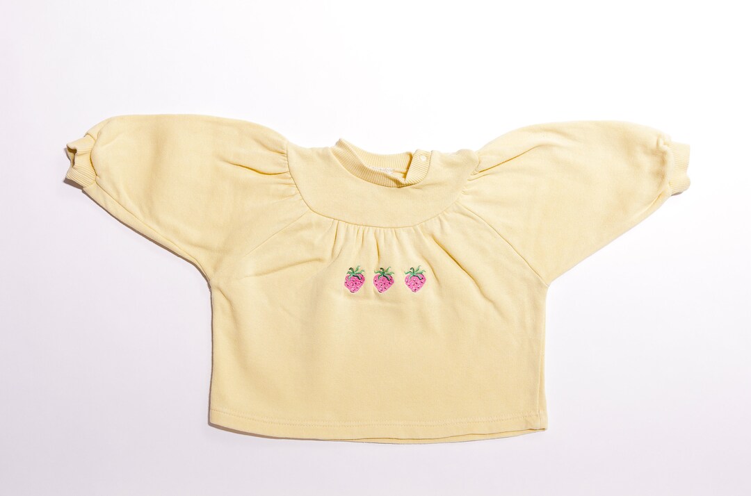 Vintage Baby Clothes Size 74 / 80 Kids Wear Baby Clothing Pastel Yellow ...