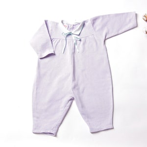 Vintage Baby Overalls 90s Pastel Purple Romper Bodysuit Unitard ...