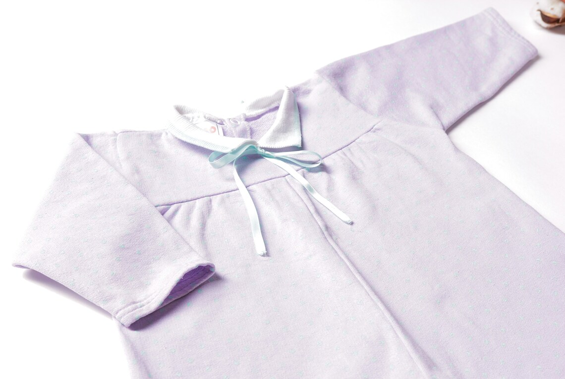Vintage Baby Overalls 90s Pastel Purple Romper Bodysuit Unitard ...