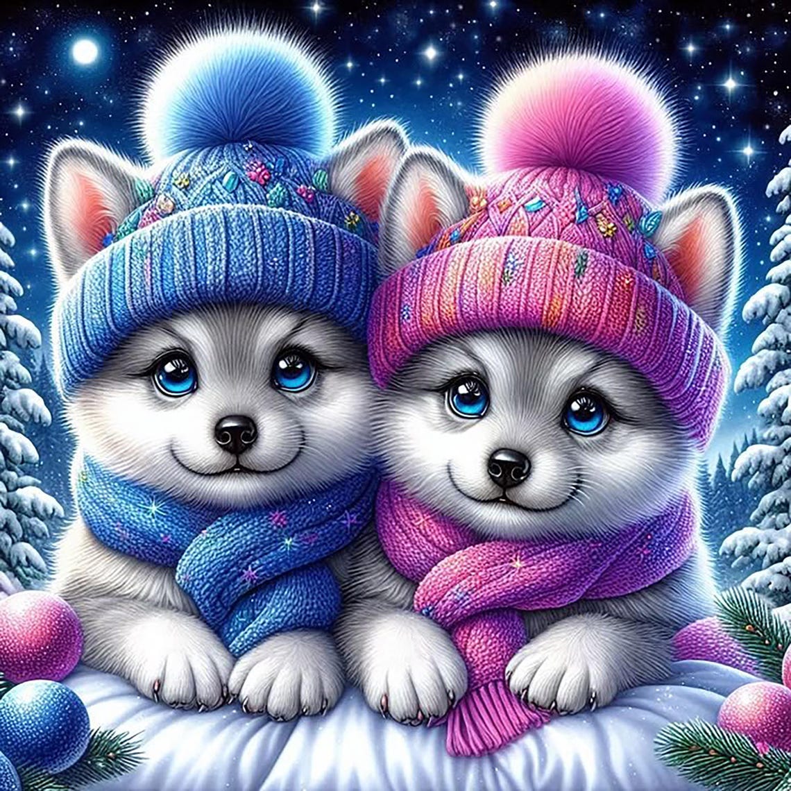 Cute Little Wolf in Winter Wildlife Art - High Quality Jpgs for ...