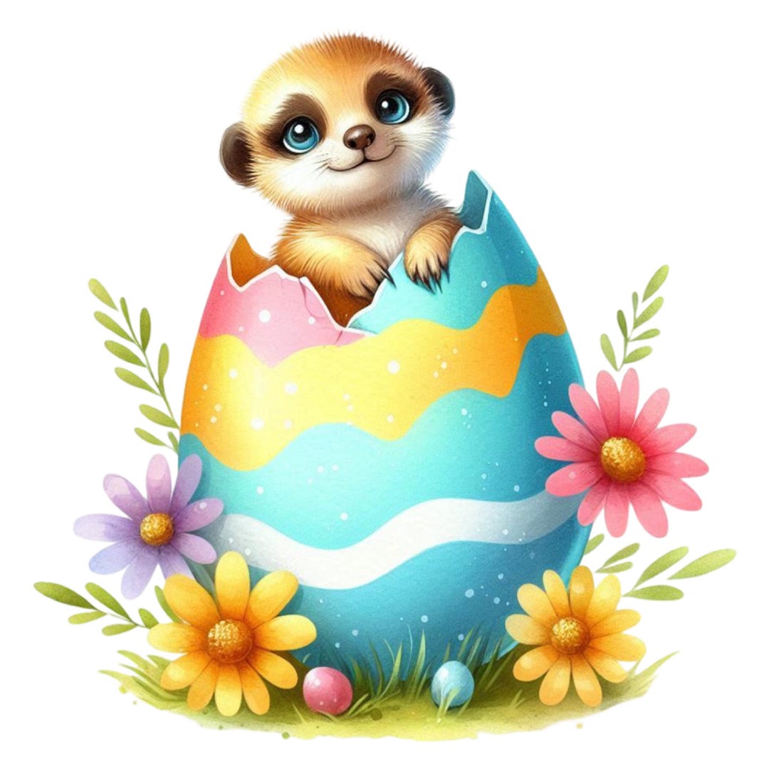 Easter Mongoose Clipart, Easter, Printable Watercolor Clipart, High ...