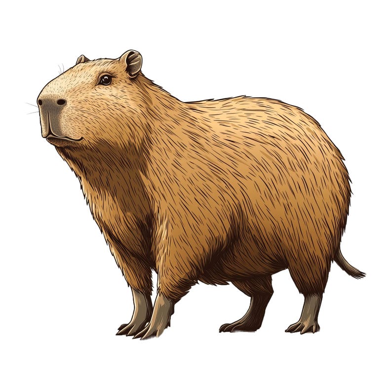 Capybara Clipart, Cute Capybaras Art, Cute Capybara Graphics for Kids ...